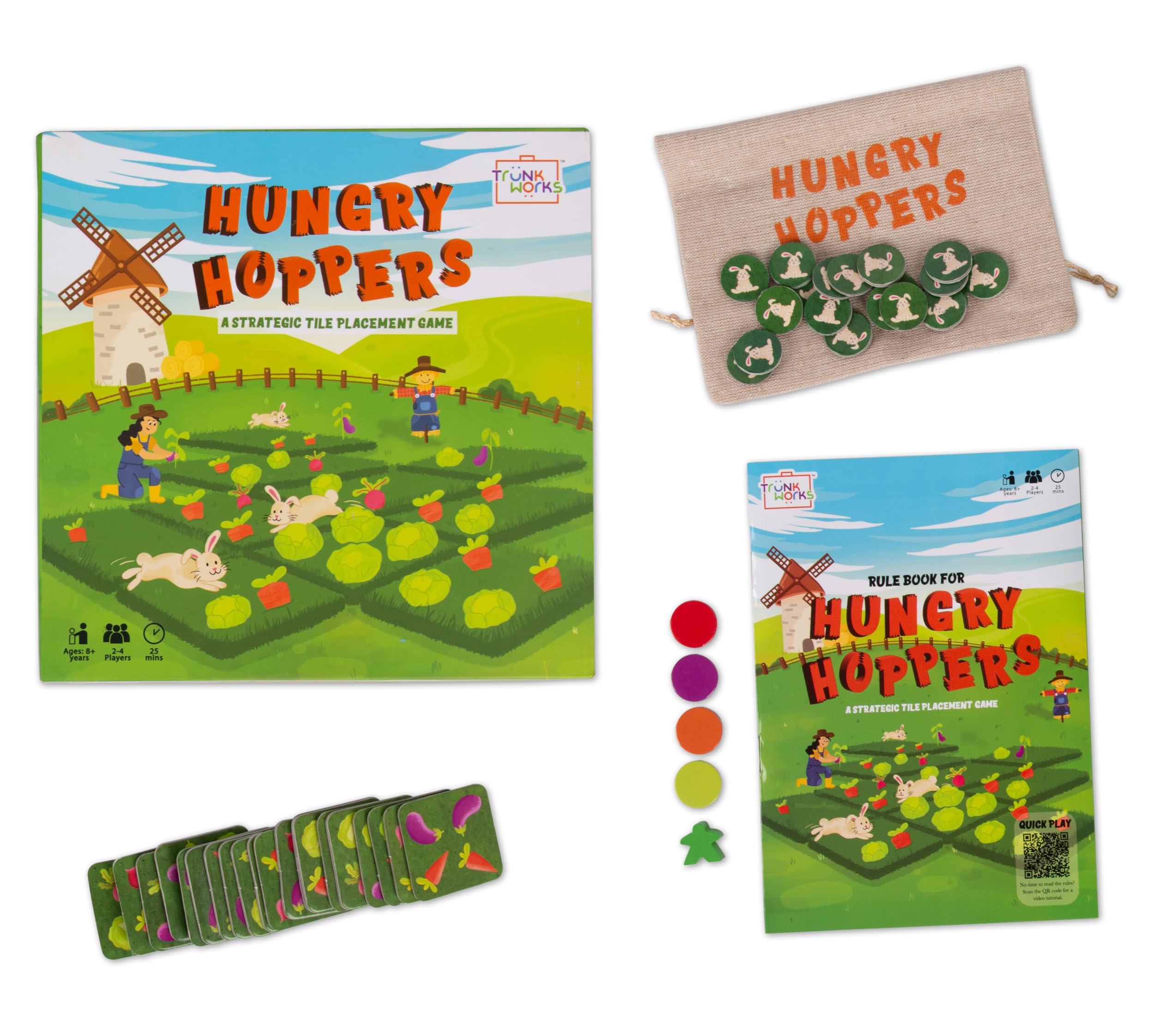Buy Trunk Works Hungry Hoppers | Family Strategy Board Game for Kids ...