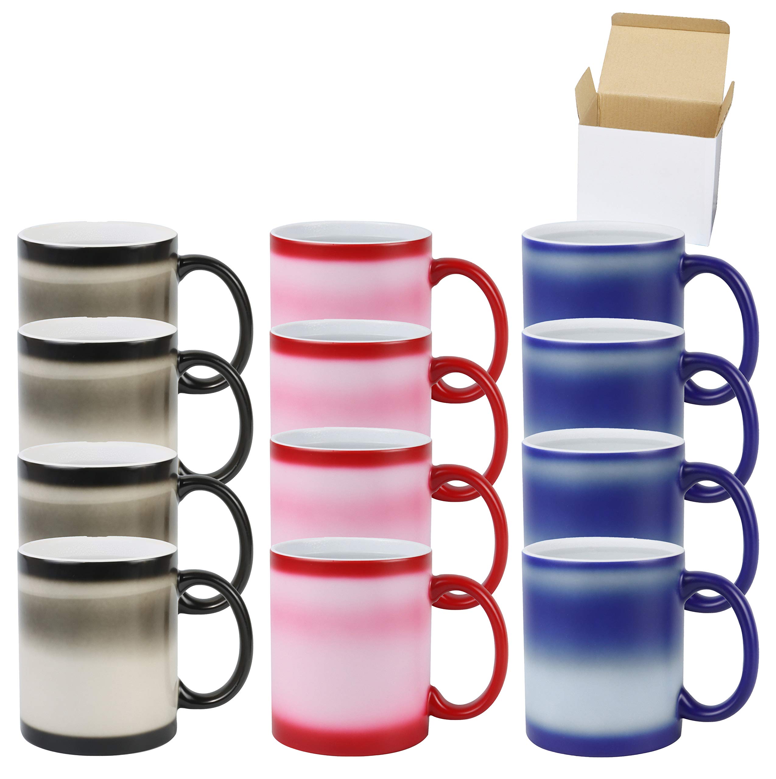 Snapklik.com : HomeVss 11oz Color Changeable Sublimation Mug 3 Assorted ...