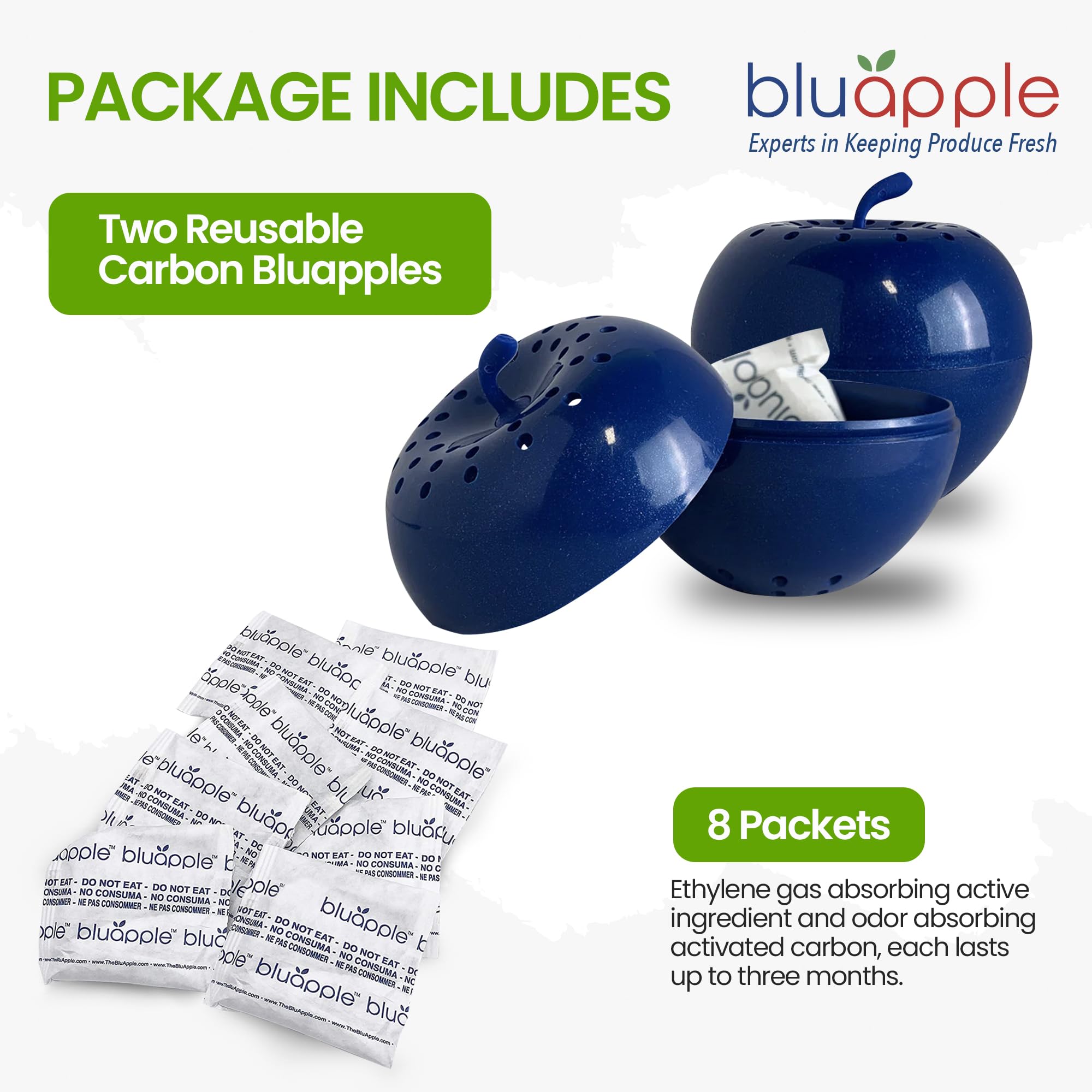 Snapklik.com : Bluapple Produce Saver Ethylene Gas Absorber 1 Year ...