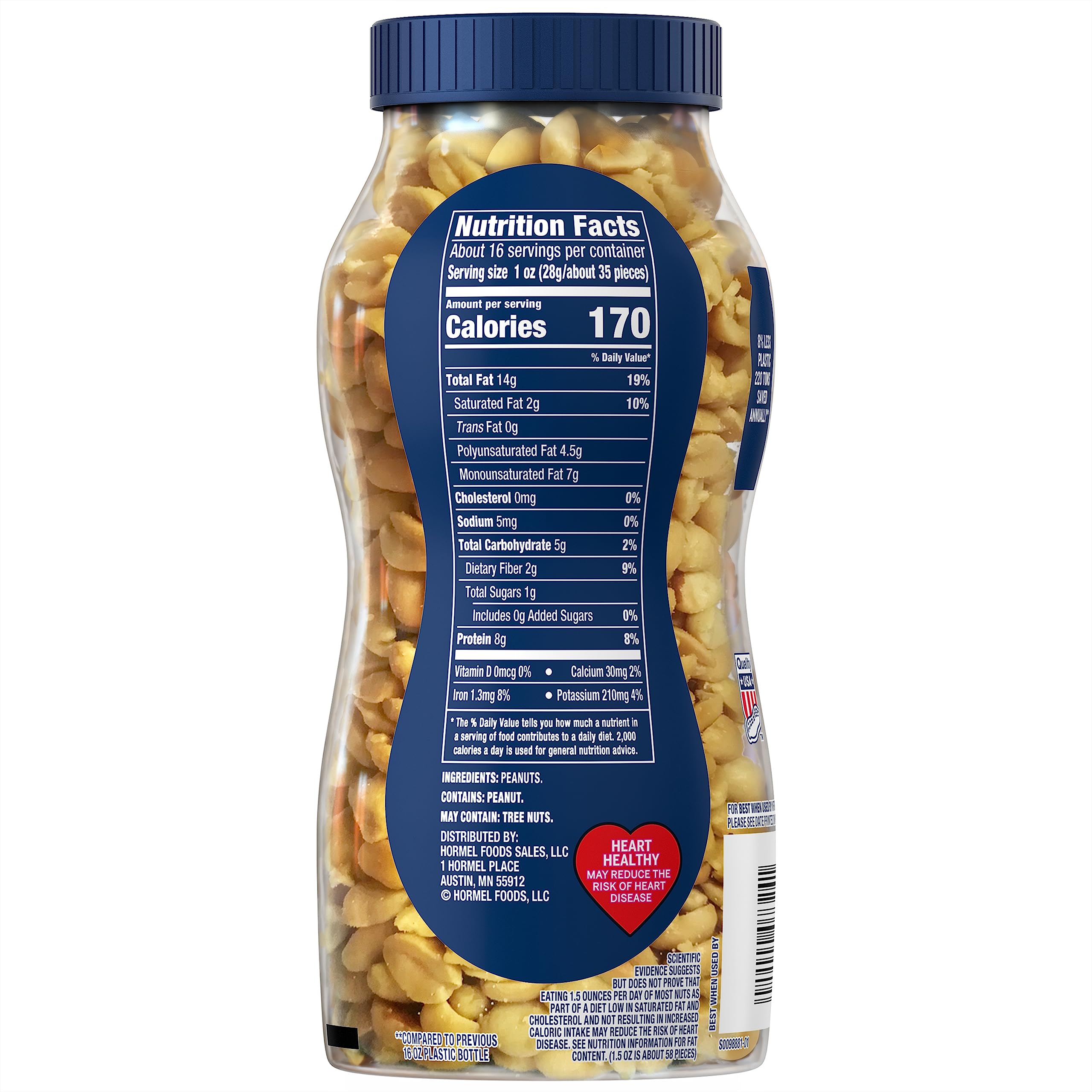Snapklik.com : PLANTERS Unsalted Dry Roasted Peanuts 16 Oz