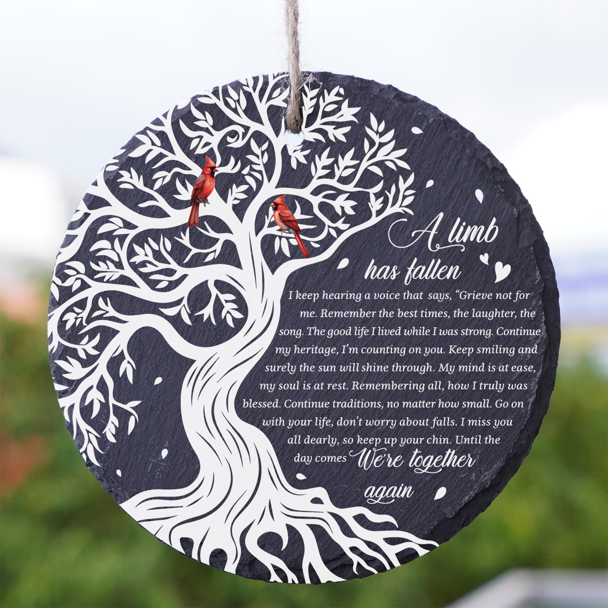 Amazon.com: 4'' Christmas Sympathy Gift Stone Ornament Memorial Gift ...