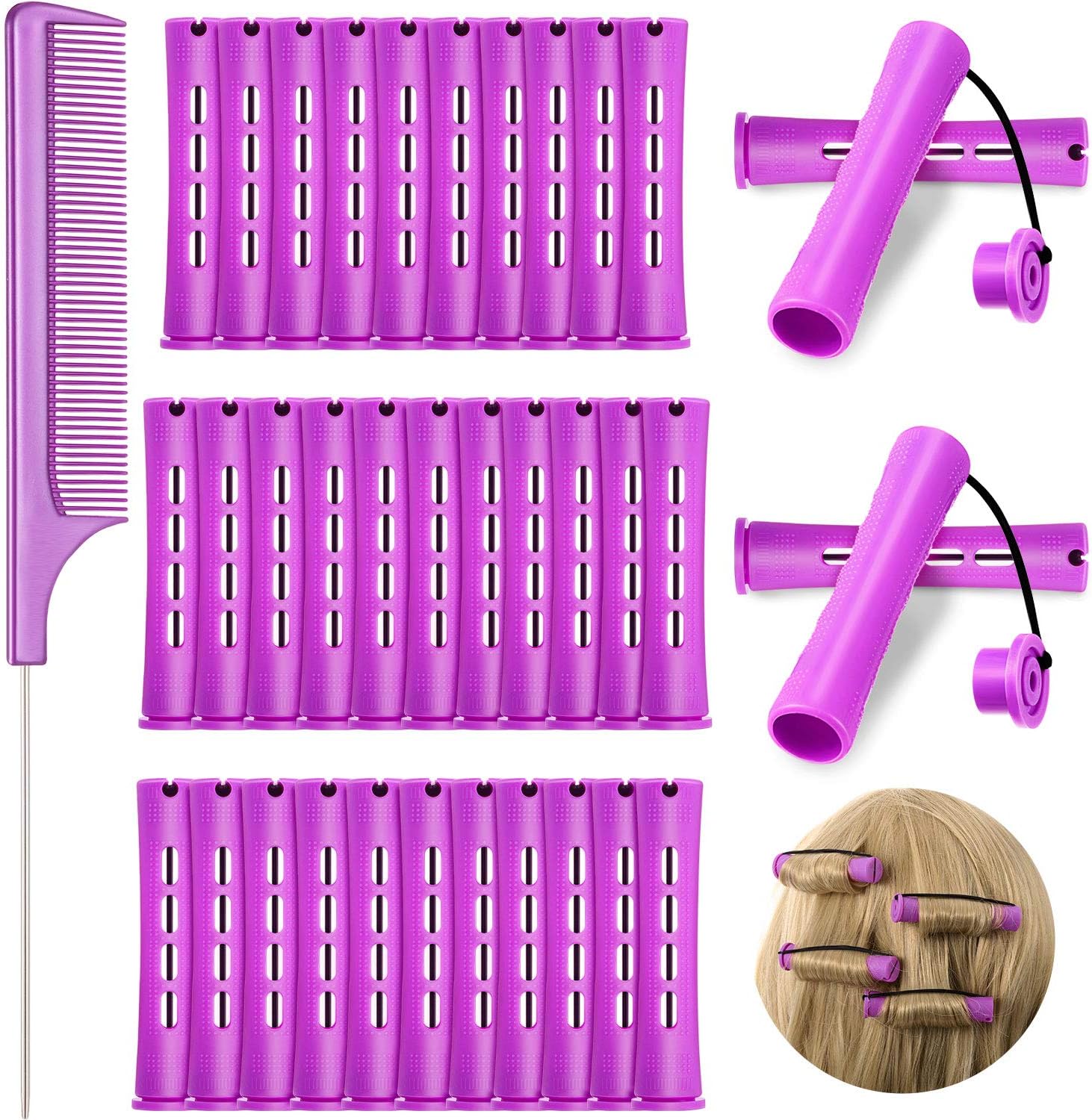 Amazon.com : WILLBOND 36 Pieces Cold Wave Rod Hair Perm Rods Hair ...