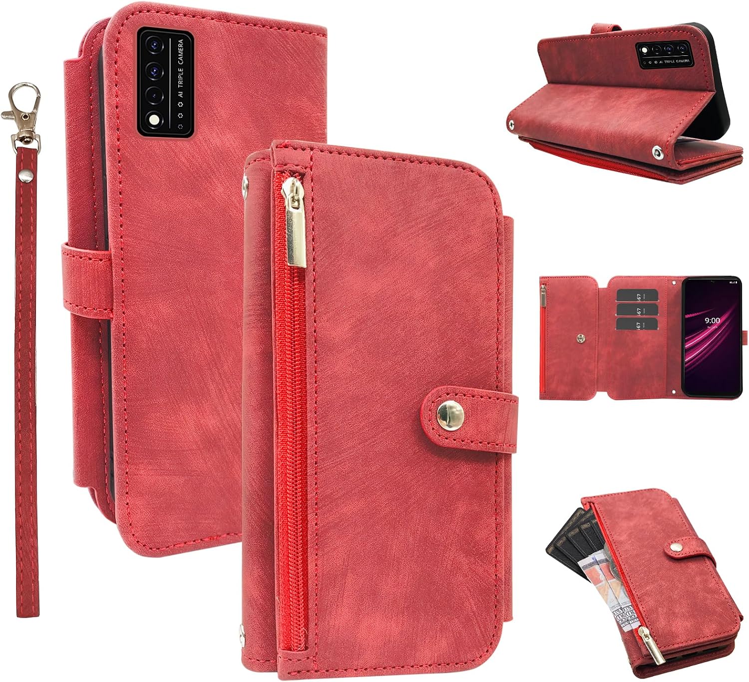 Amazon.com: Furiet Compatible with T-Mobile Revvl V+ 5G Wallet Case ...