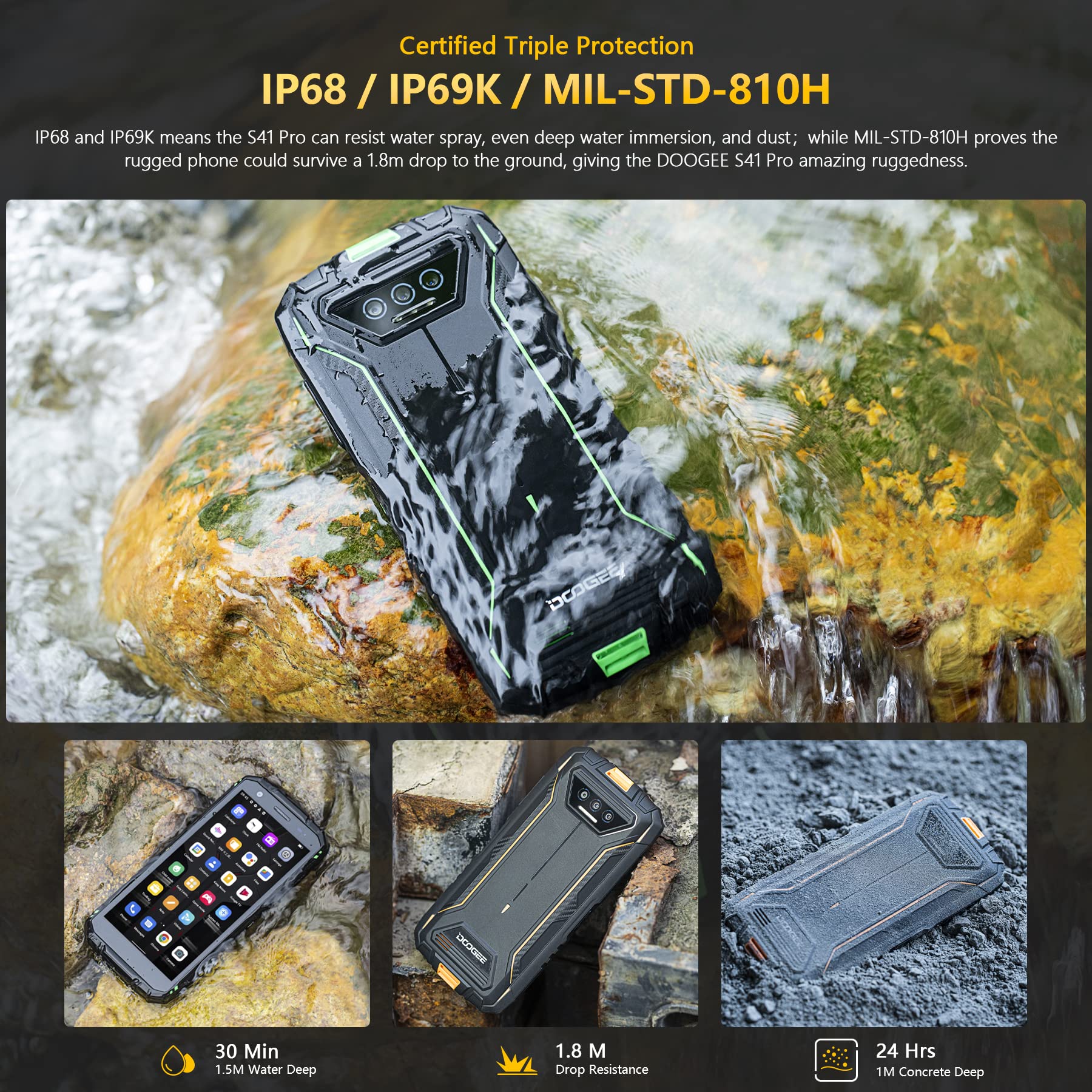 DOOGEE Rugged Smartphone, S41...B0BQQ7CHQB | Encarguelo.com