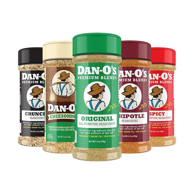 Amazon.com : Dan-O's 5 Bottle Seasoning Set, Small Bottles, 5 Pack ...