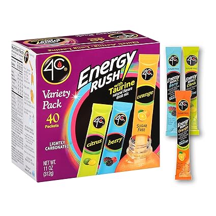 Amazon.com: 4C Energy Rush Stix, Variety 1 Pack, 40 Count, Single Serve ...