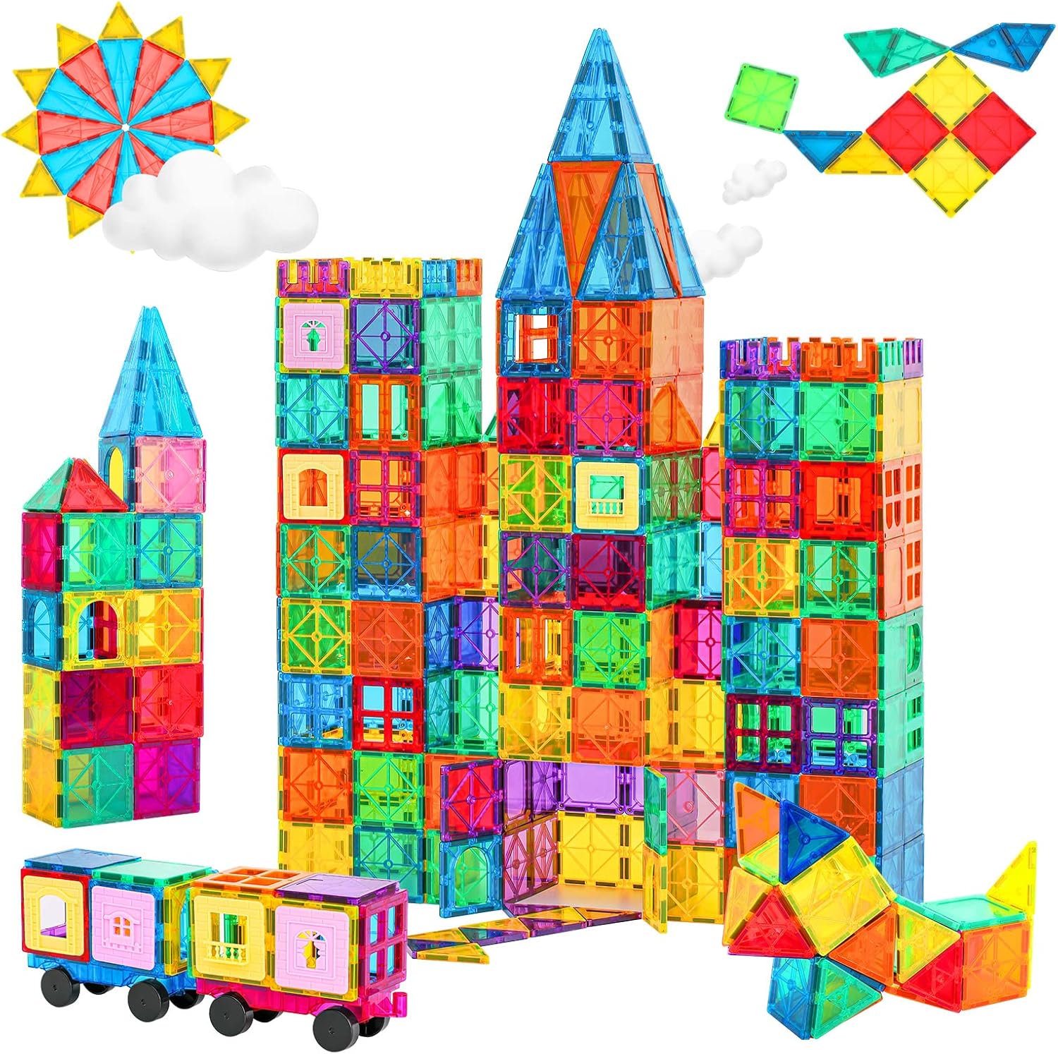 Amazon.com: Magnetic Tiles, Magnetic Blocks for Kids, Magnet Building ...