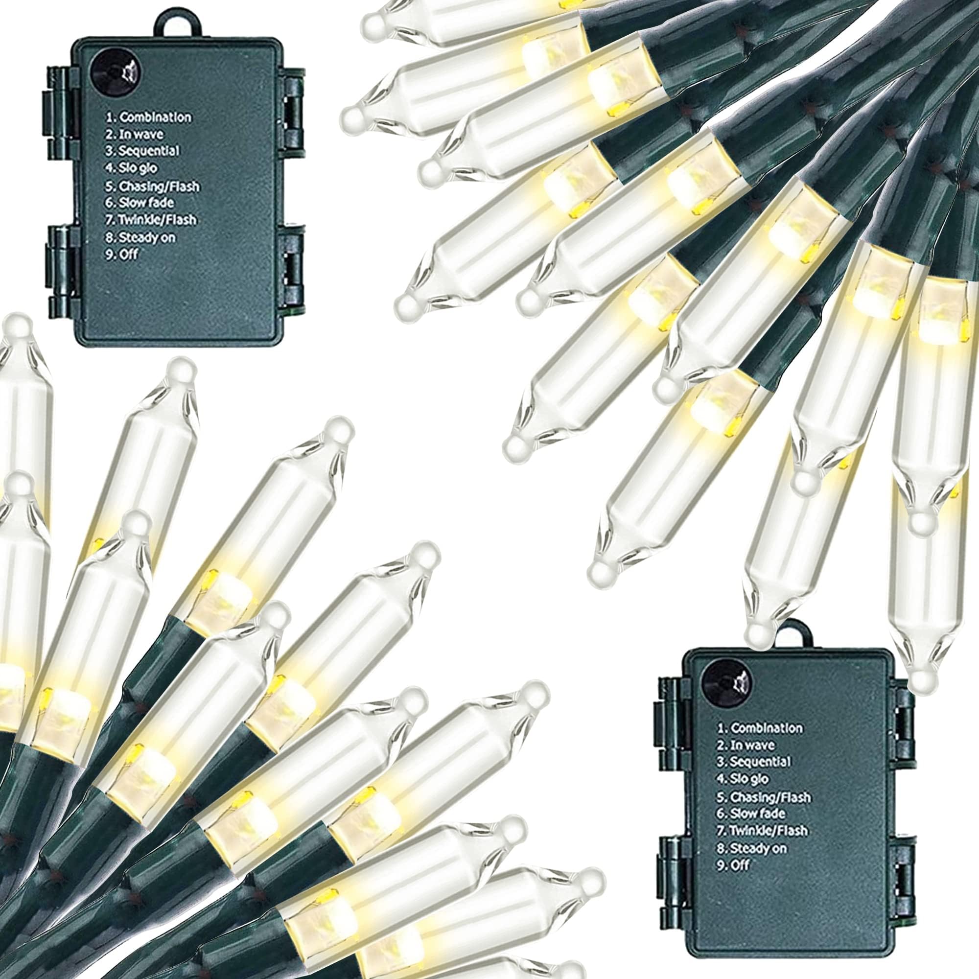 Amazon.com: Outdoor String Lights with Timer - Battery Operated String ...