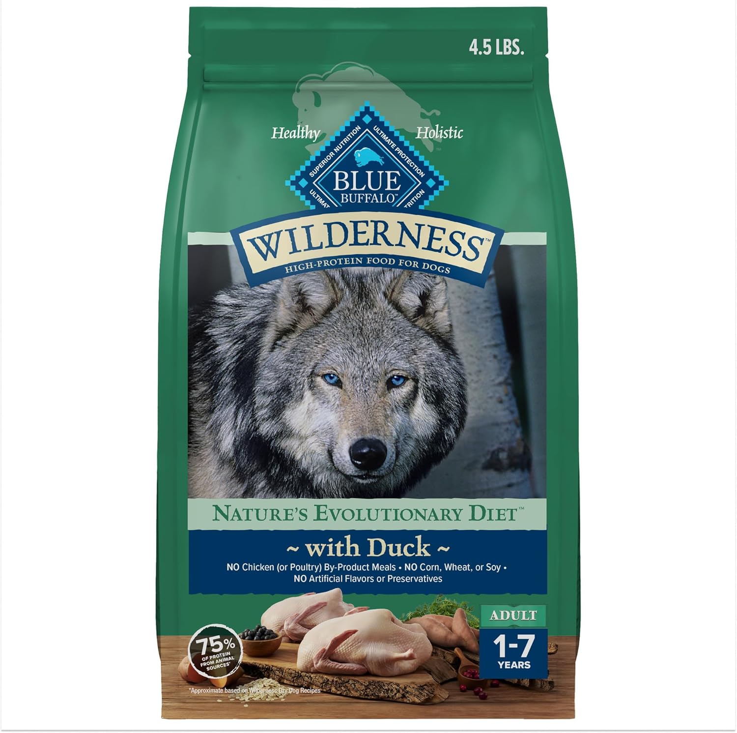 Amazon.com: Blue Buffalo Wilderness Natural High-Protein Dry Food for ...