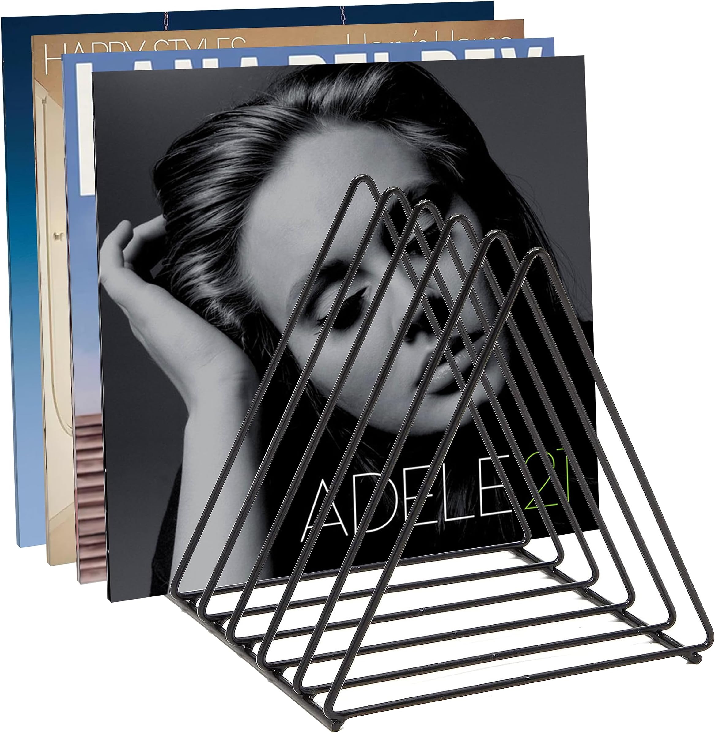 Amazon.com: AXEANTS Vinyl Record Storage Black Metal,Vinyl Record ...