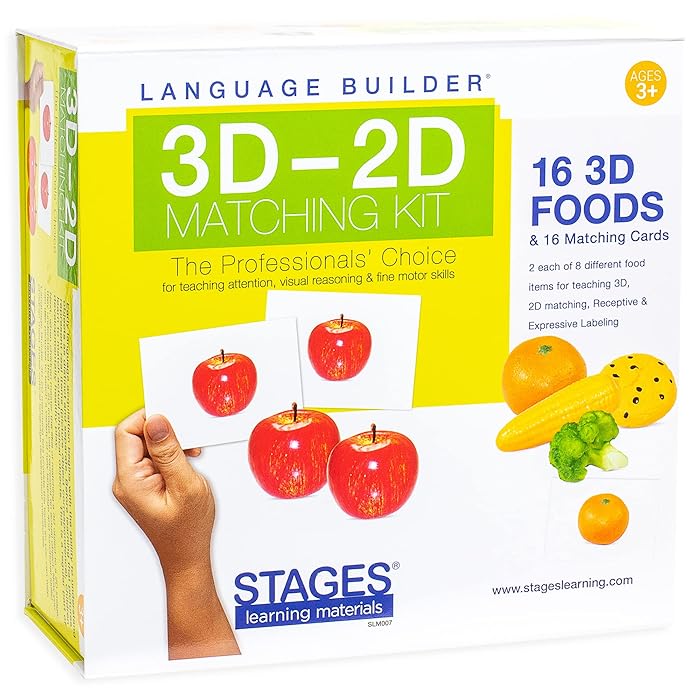Buy Stages Learning Language Builder 3D-2D Foods Matching Kit for ...