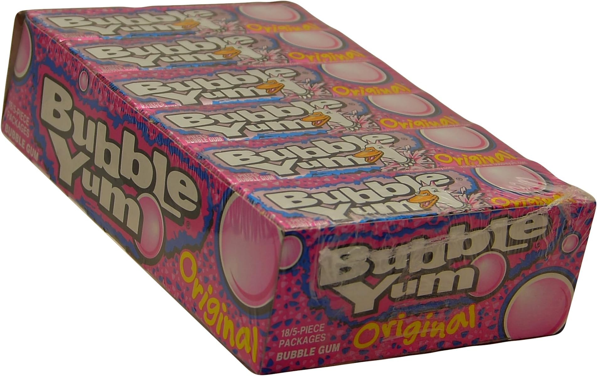 Amazon.com: BUBBLE YUM Original Chewy, Bubble Gum Packs, 1.4 oz (18 Count)