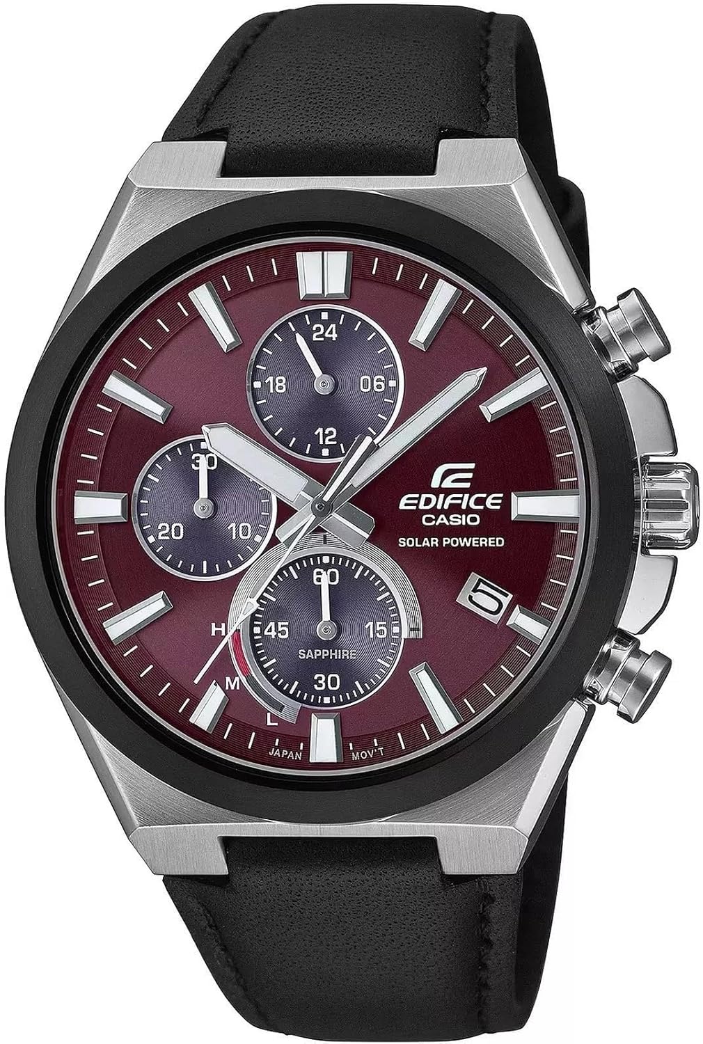 Casio Men's Chronograph Quartz Watch with Leather Strap EFS-S630BL ...
