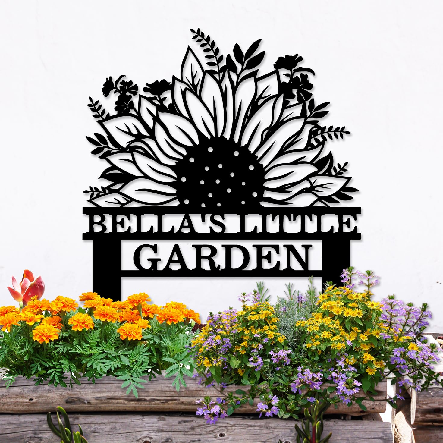 Amazon.com : Customized Sunflower Garden Sign with Name, Personalized ...