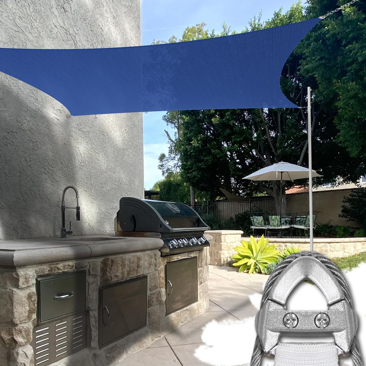 Amazon.com : INFRANGE 45'x45' Sun Shade Sail Rectangle Canopy Cover ...