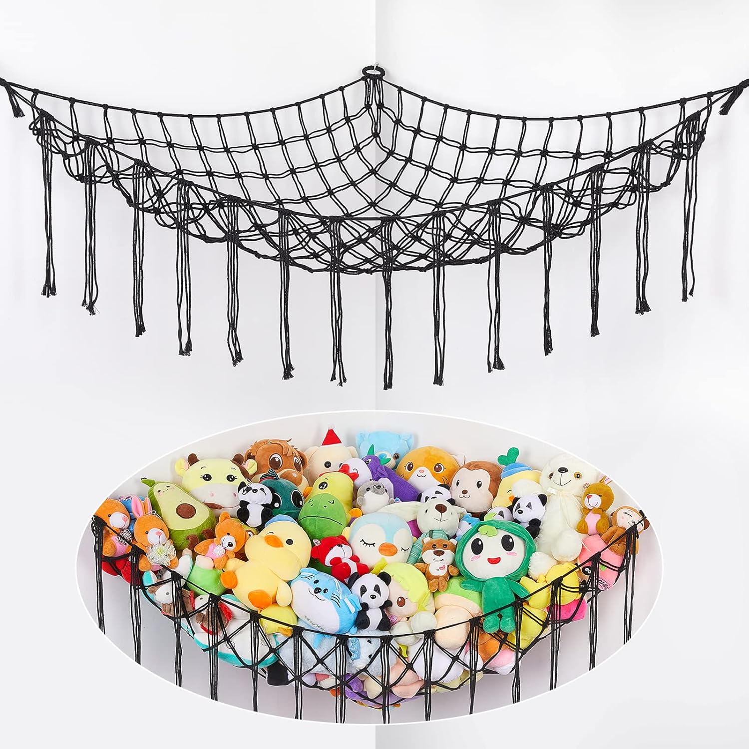 Amazon.com: Unicorn Castle Stuffed Animals Hammock Net Toy Storage ...