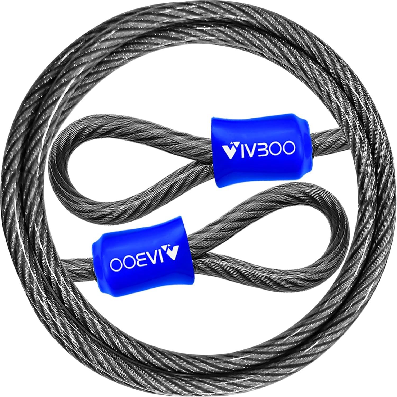 VIVBOO 1/2Inch Heavy-Duty Security Cable Lock with Loops 4FT/6FT/8FT ...