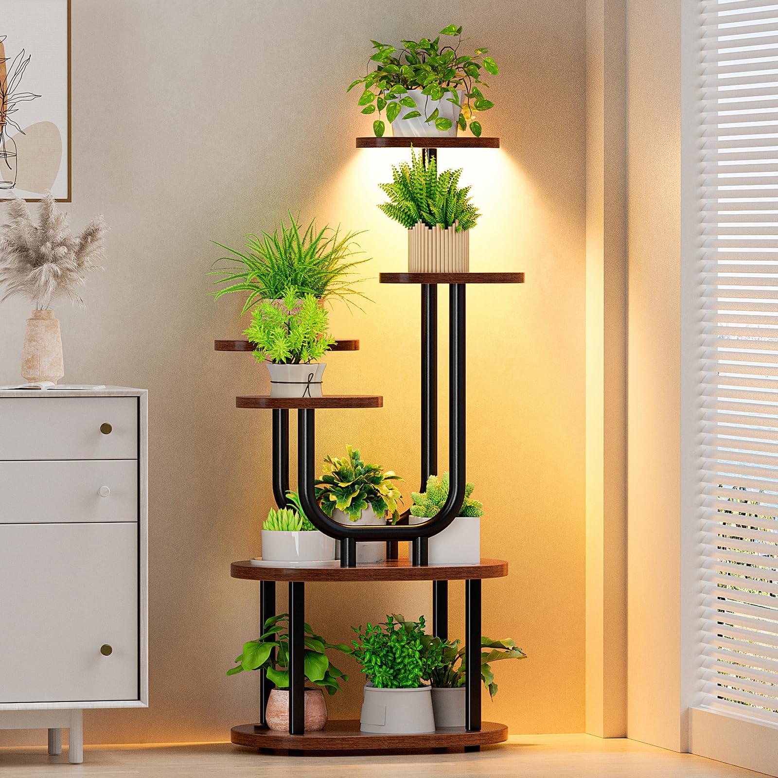 Amazon.com: ZVMTTOY Plant Stand Indoor with Grow Lights, 41.5" Tall ...