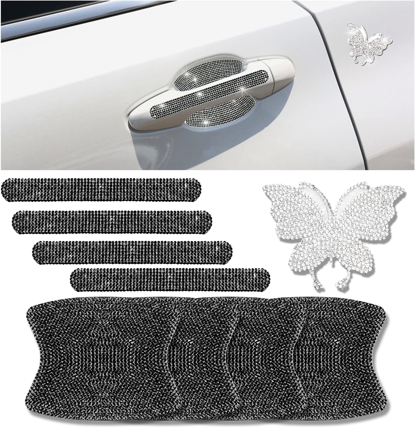 Amazon.com: 10PCS Crystal Car Door Handle Scratches Protector ...