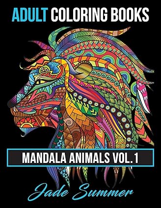 Amazon.com: Adult Coloring Books: Animal Mandala Designs and Stress ...