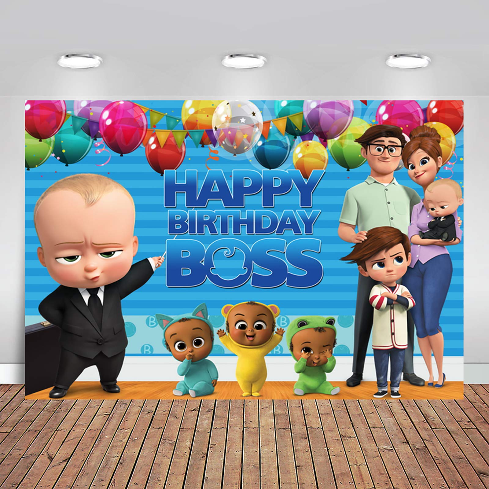 Boss Baby African American Backdrop Kids Happy Birthday Party ...