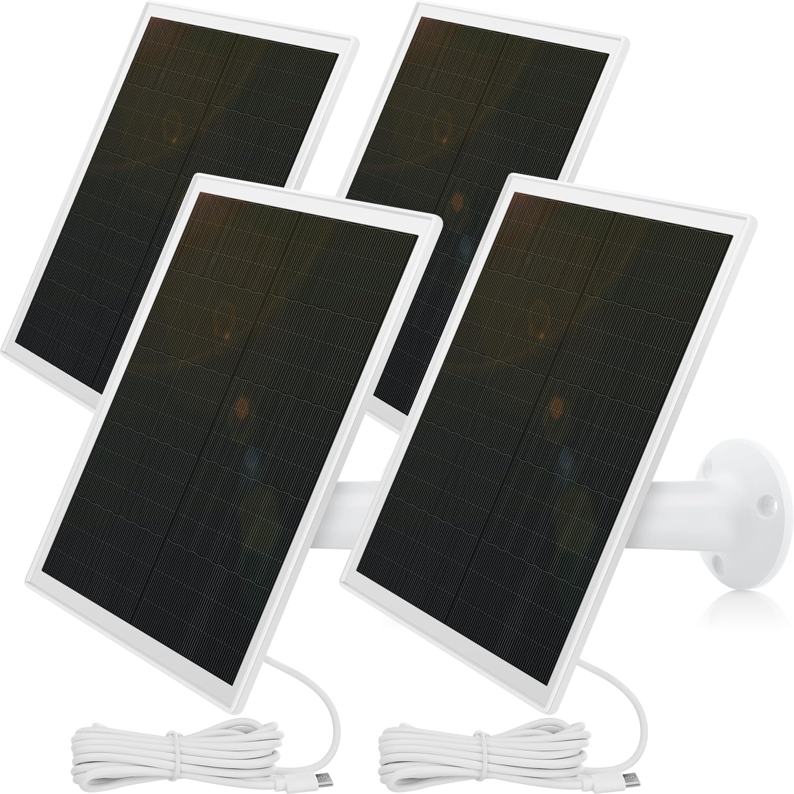 4 Pack Solar Panel for Security Camera, USB Solar Panel for Wireless ...