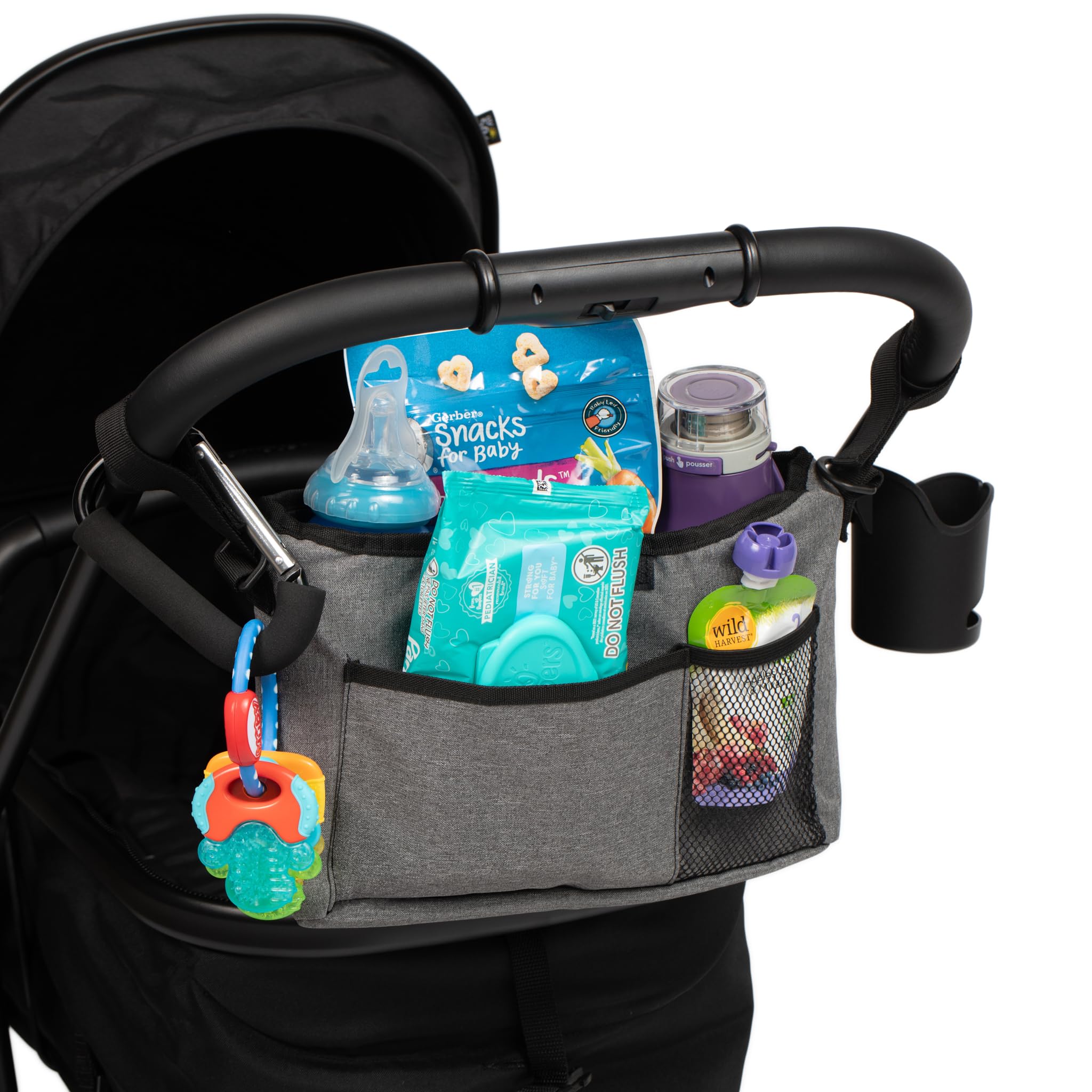 Amazon.com : Universal Stroller Organizer w/Anti-Slip Straps, Cup ...