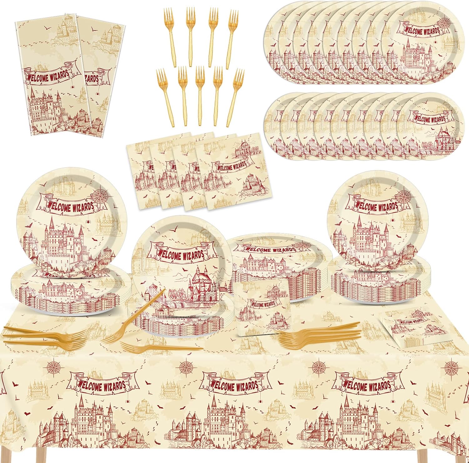 Amazon.com: 24 Guests Wizard Party Supplies Welcome Wizard Party ...