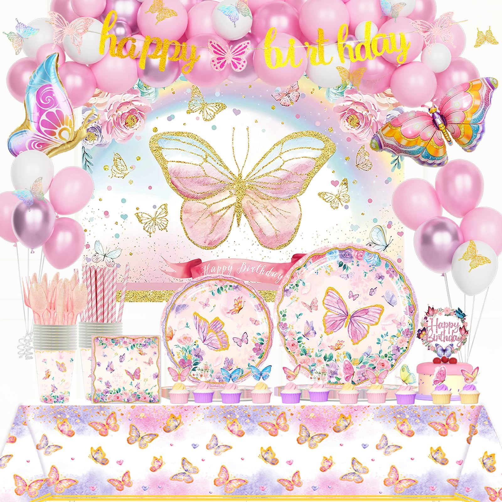 Amazon.com: XJLANTTE 254 Pcs Party Decorations - Including Plates ...