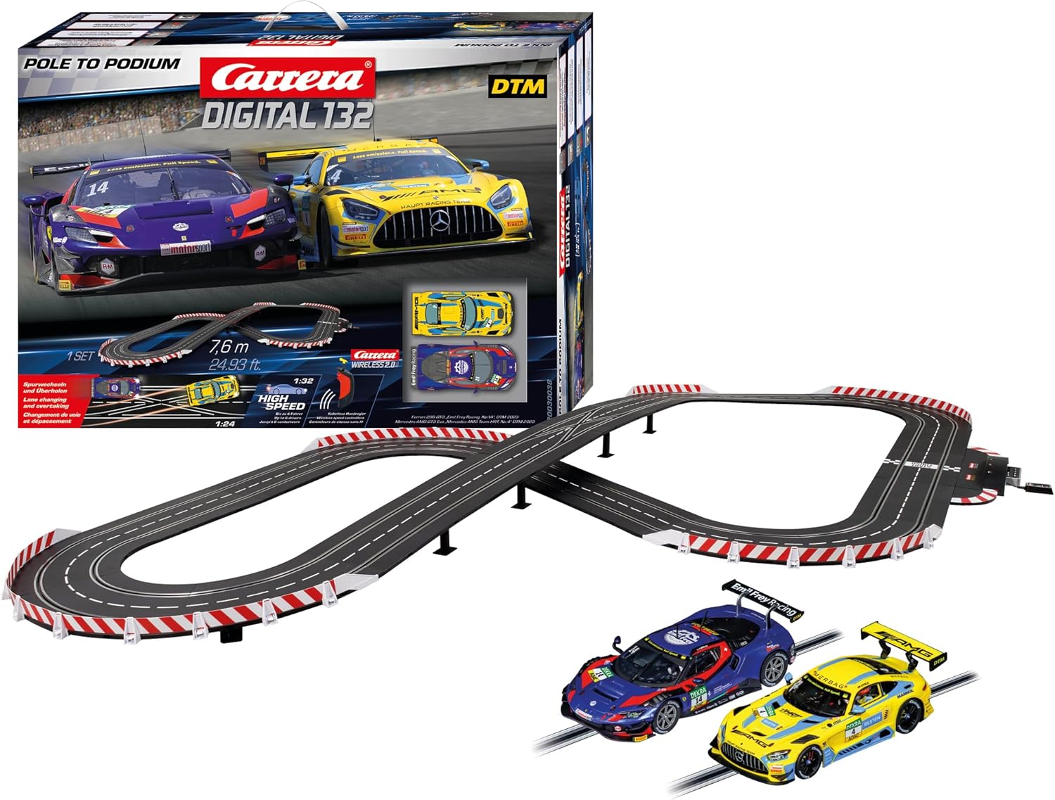 Amazon.com: Carrera Digital Electric Slot Car Racing Track Set Includes Two Cars & Two Dual ...