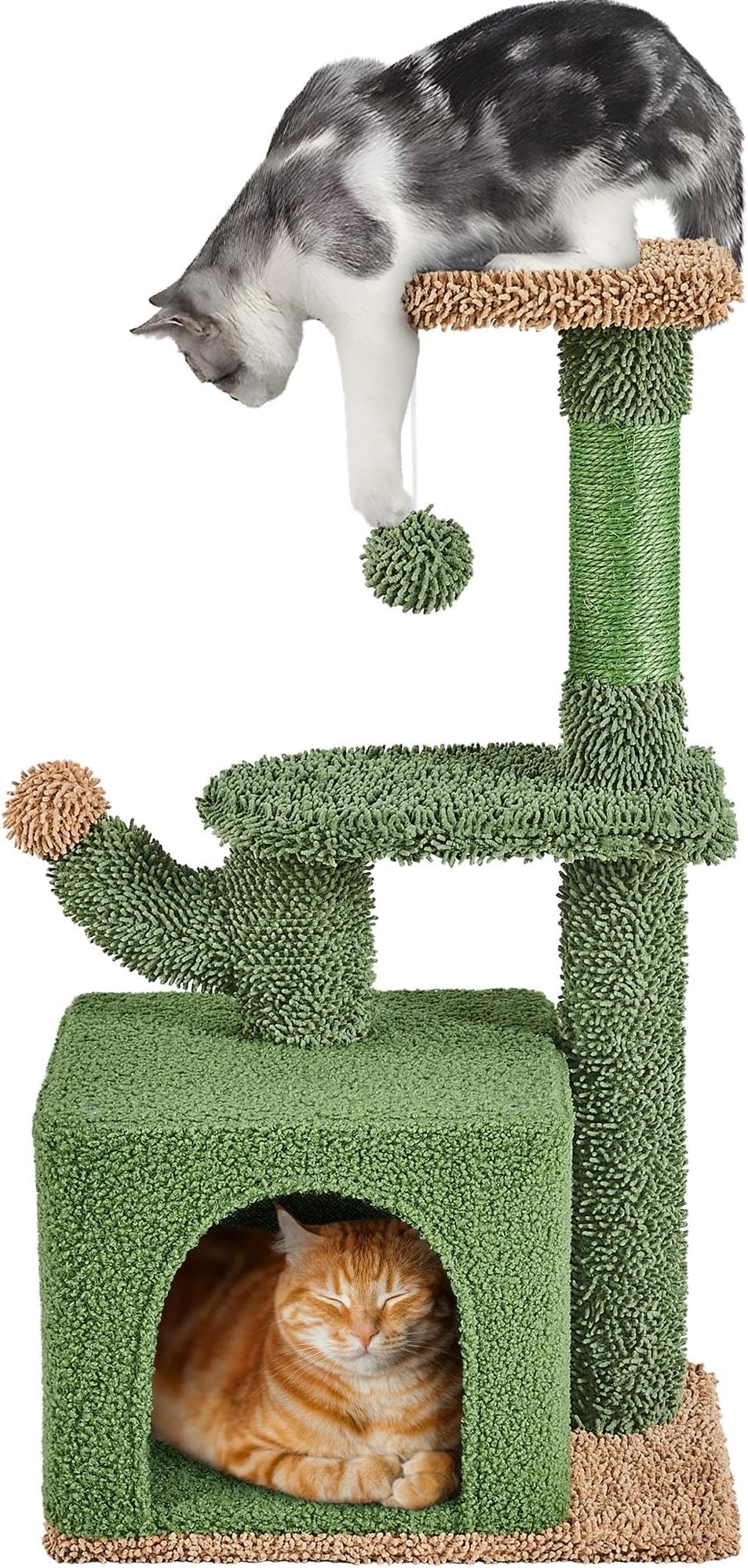 Yaheetech Cute Cat Tree for Indoor Cats, Coconut Palm Cat Tower with ...
