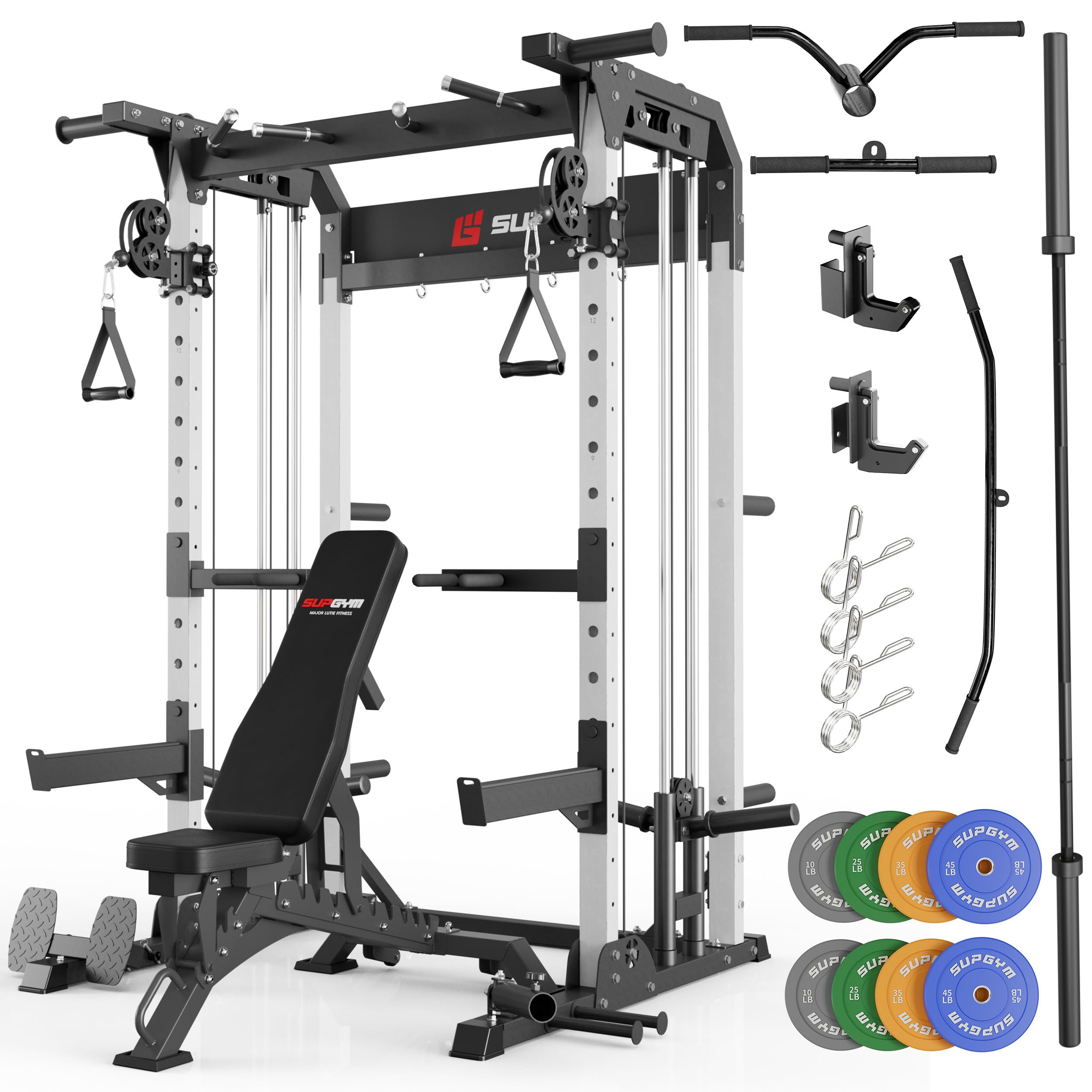 Buy SUPGYM Multi-Functional Power Rack PS1A, Squat Rack Home Gym ...