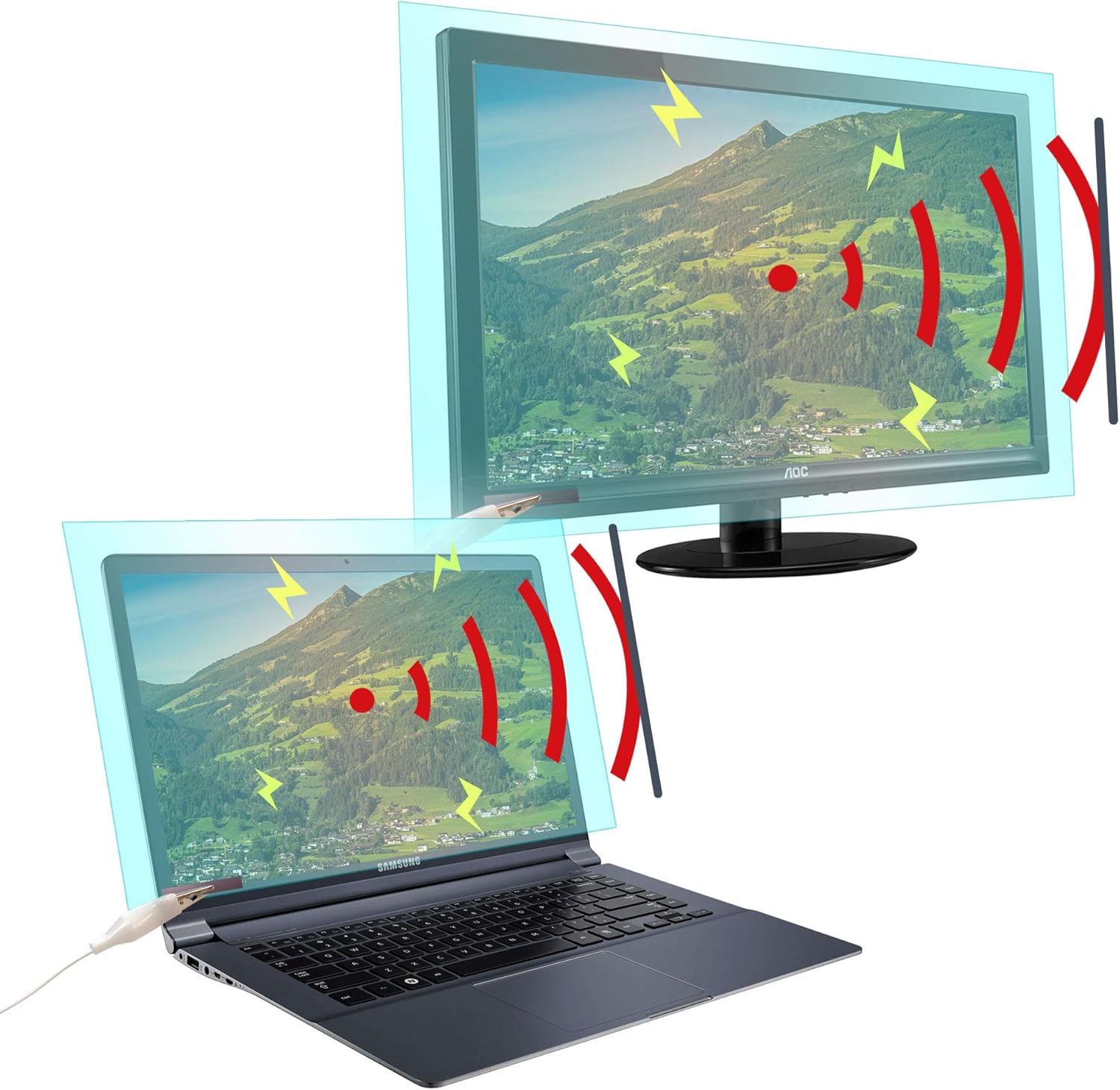 Amazon.com: Block Display EMF & Blue Light together Emitting from LCD ...