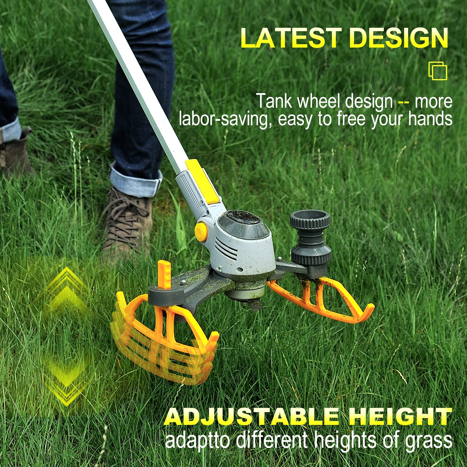 Cordless Weed Wacker String Trimmer, Electric Weed Eater Brush Cutter ...