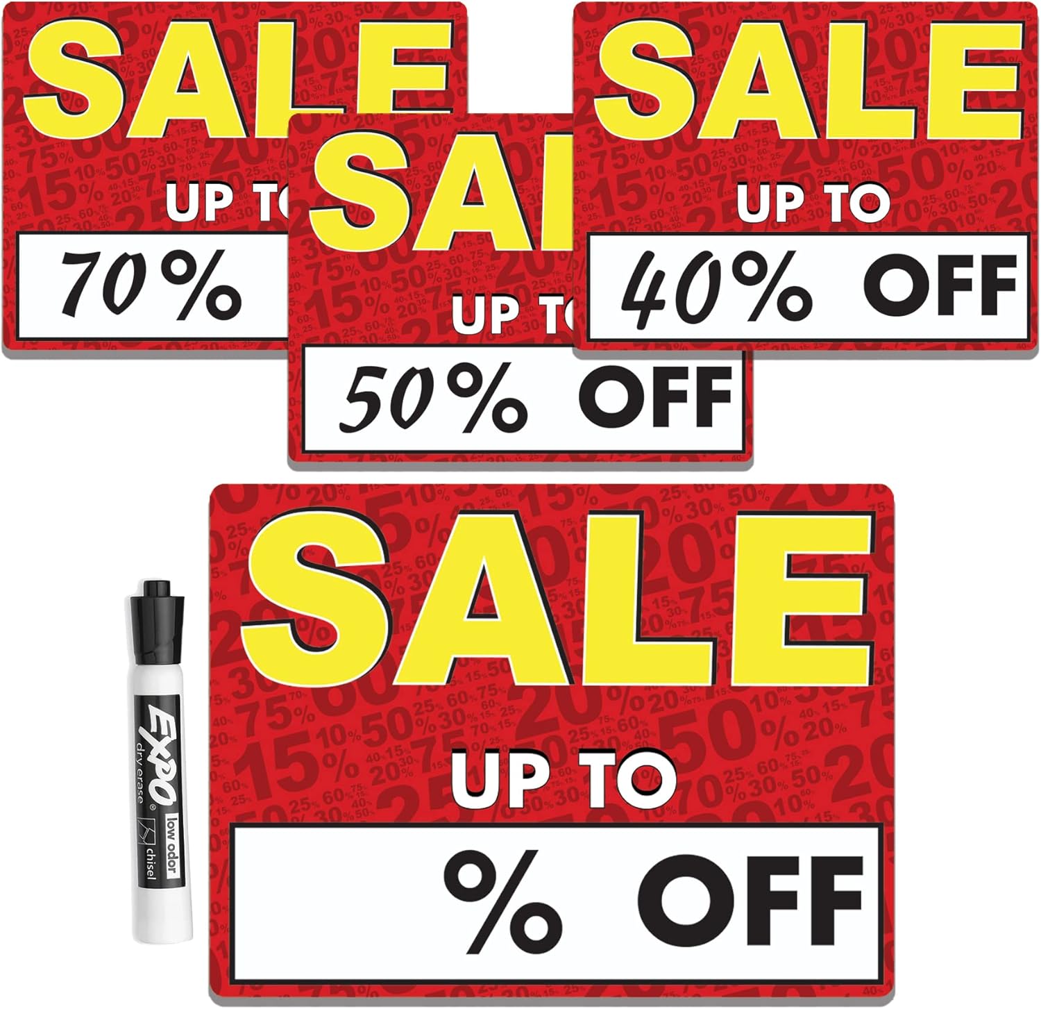 Amazon.com : Sale Signs for Retail Store, write your own% discount with ...