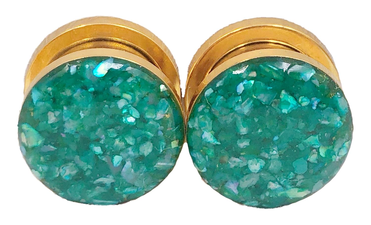 Amazon.com: Handmade Emerald Green Shell Plugs 16g, 10g, 8g, 6g, 4g, 2g ...