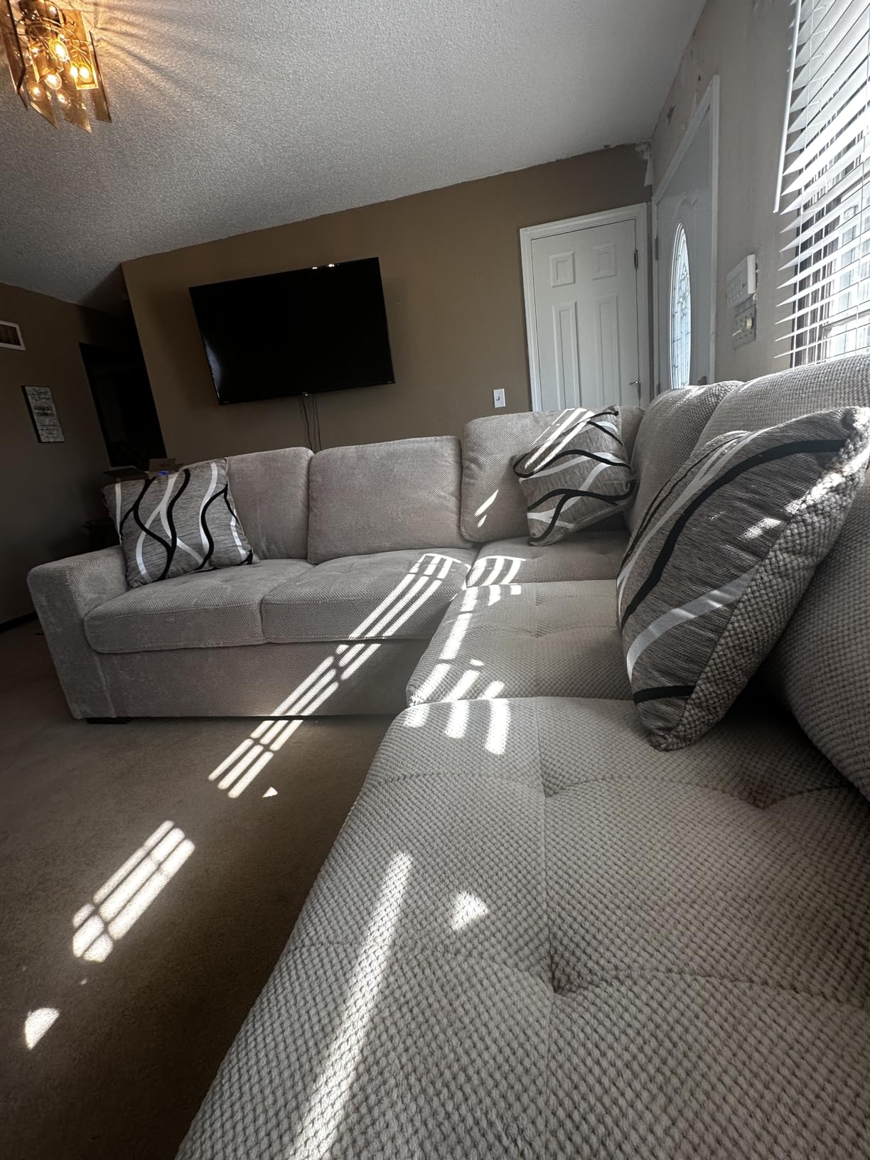 $52/mo - Finance THSUPER Sectional Sleeper Sofa Bed with Storage Chaise ...