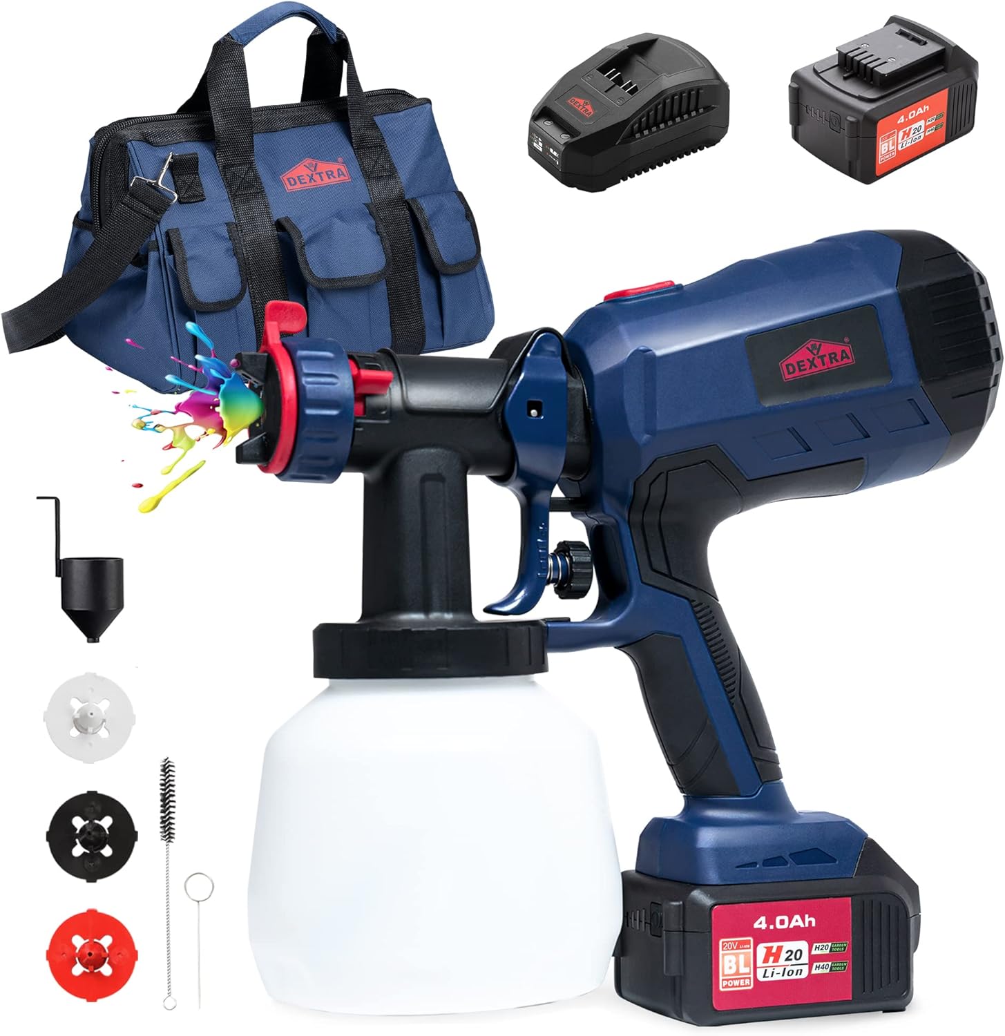Amazon.com : Dextra Cordless Paint Sprayers for Home Interior and ...