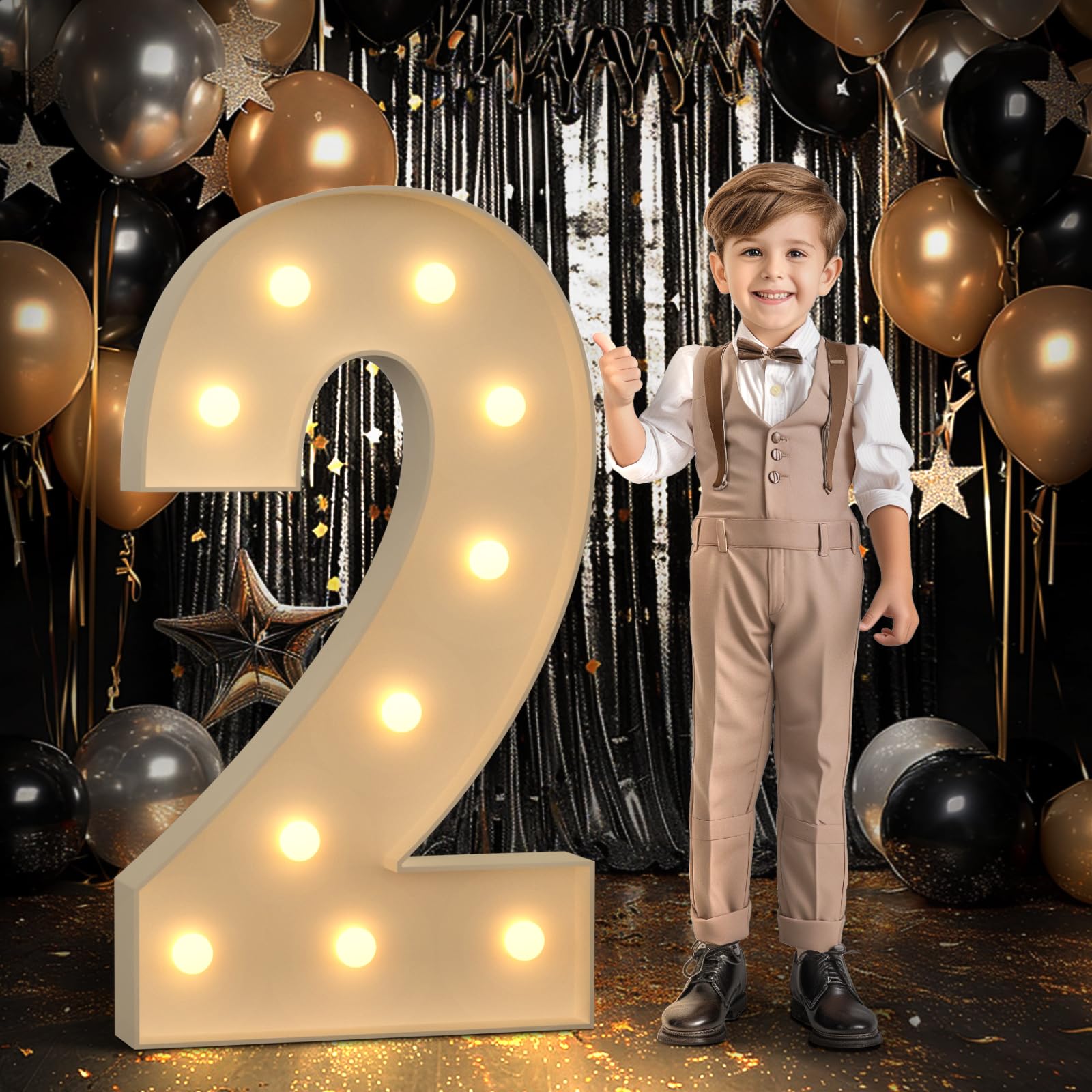Snapklik.com : Imprsv 4FT Marquee Number 2 Light Up Number 2nd Birthday ...