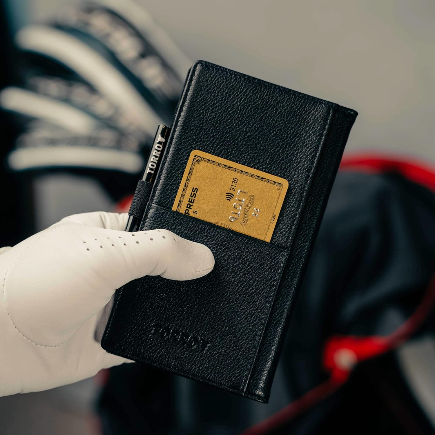 TORRO Golf Scorecard Holder – Genuine Leather Golf Score Card Wallet ...
