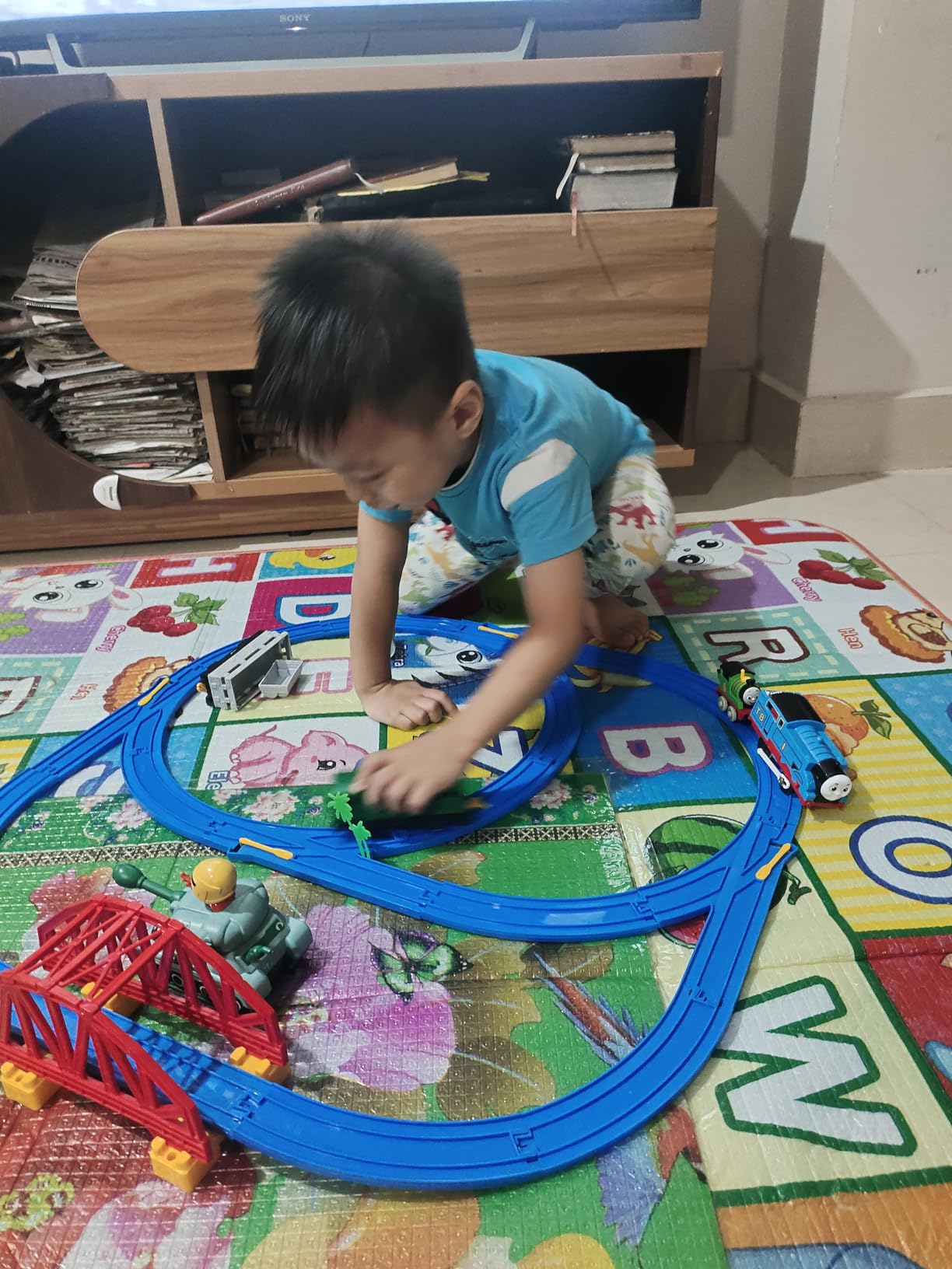 Buy ADKD Train Toy for Kids Plastic Battery Operated Train Toys Track ...