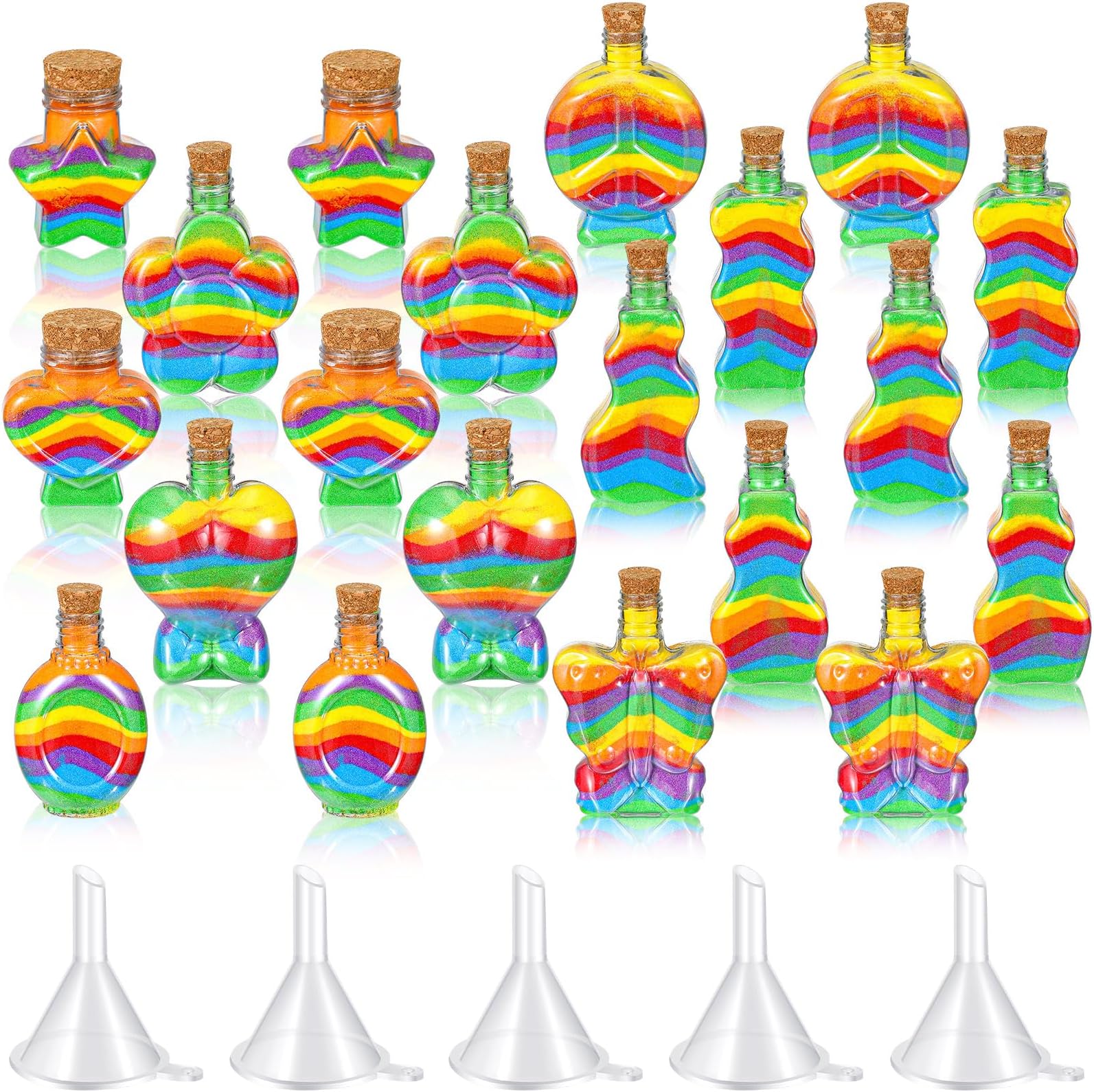 Amazon.com: Tanlade 50 Pcs 1.7oz Plastic Sand Art Bottles Bulk Potion ...