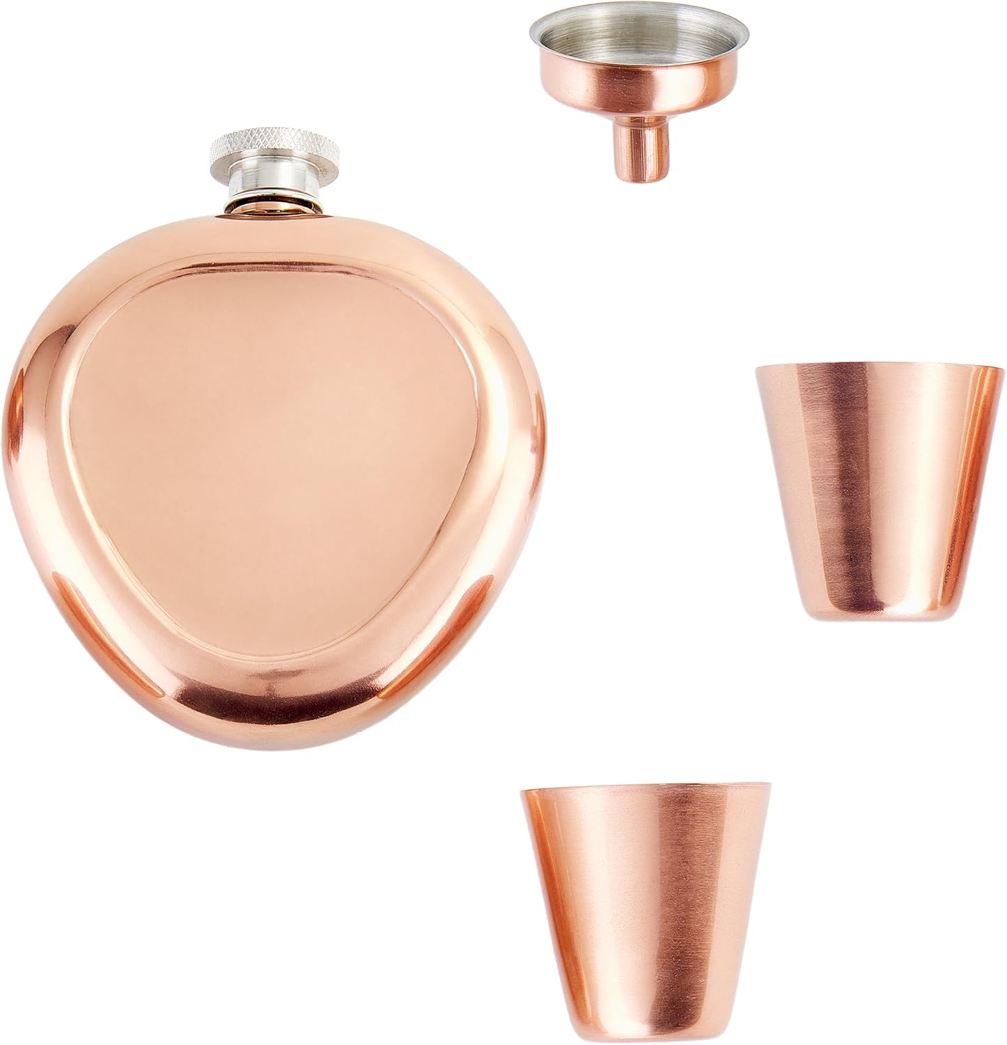 Amazon.com | Old Dutch 4 Piece Copper Flask Set, Copper, Standard: Flasks