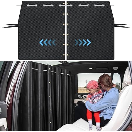 Amazon.com: ZATOOTO Car Privacy Curtains, Upgraded Blackout Car Divider ...