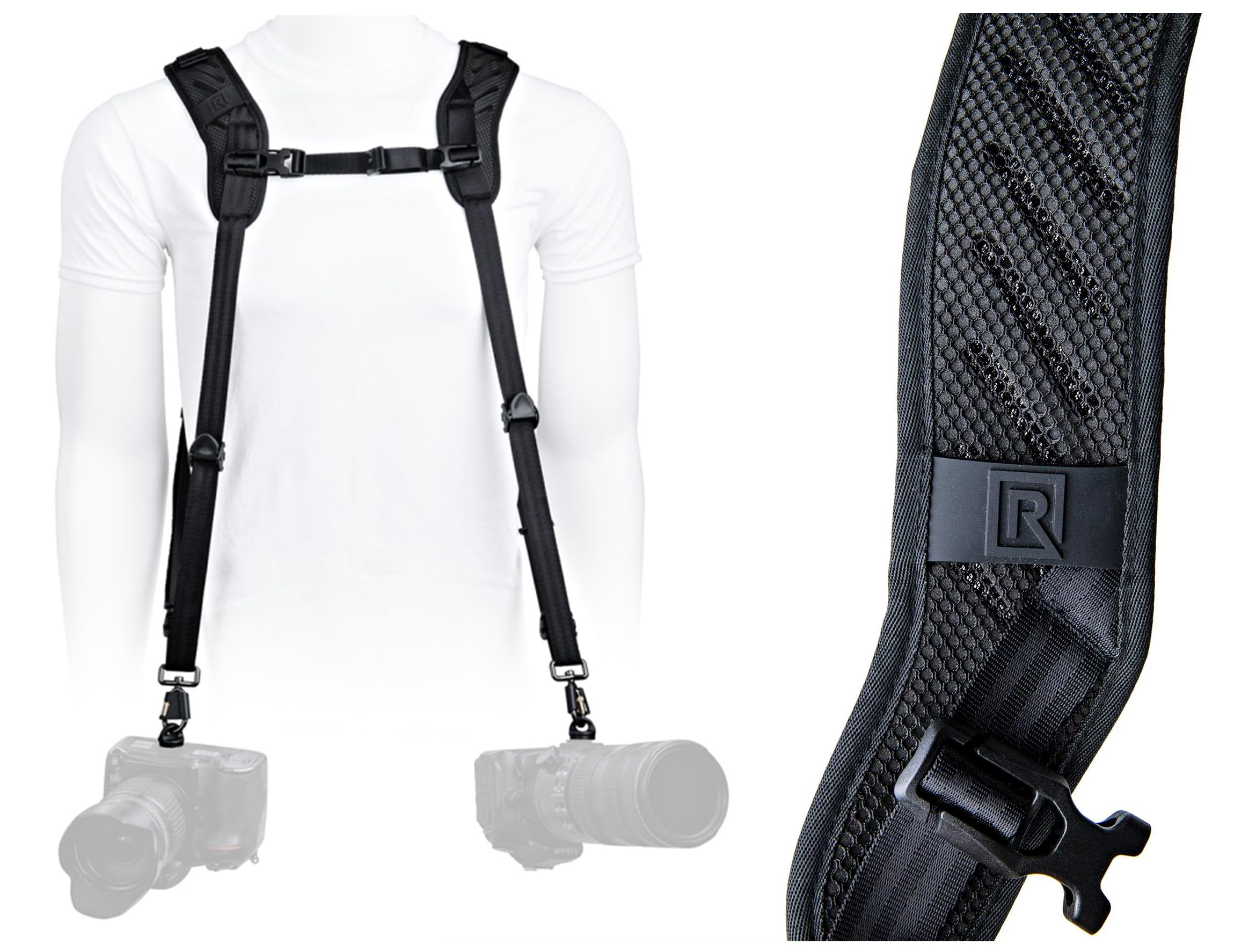 Amazon.com : BLACKRAPID Blackline II Double Camera Harness - Best Double Camera Strap : Electronics