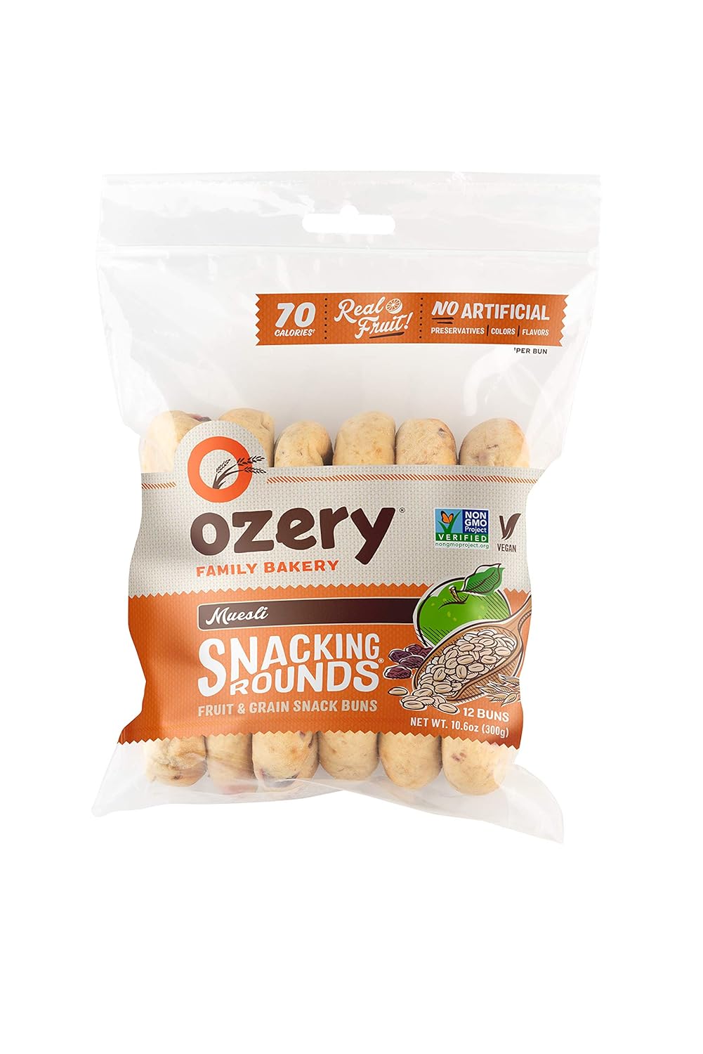 Amazon.com: Ozery Bakery, Muesli Snacking Rounds, NON-GMO, Whole Grain ...
