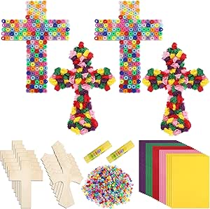 Amazon.com: Blueweenly 30 Sets Cross Crafts for Kids DIY Christian ...