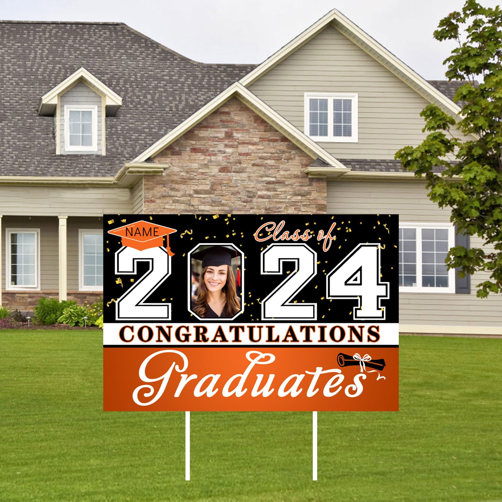 Snapklik.com : Dicodes Personalized Graduation Yard Sign
