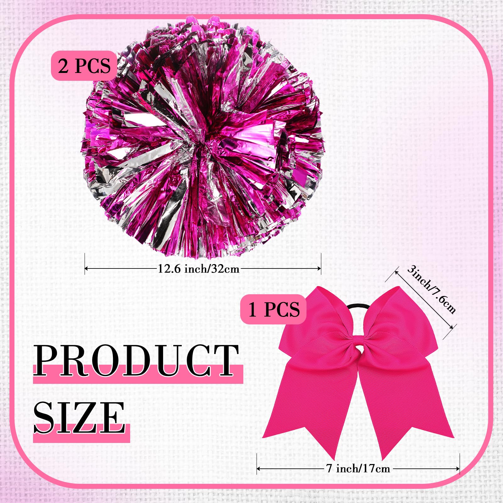 Snapklik.com : Hanaive 3 Pcs Cheerleading Pom Poms And Large ...