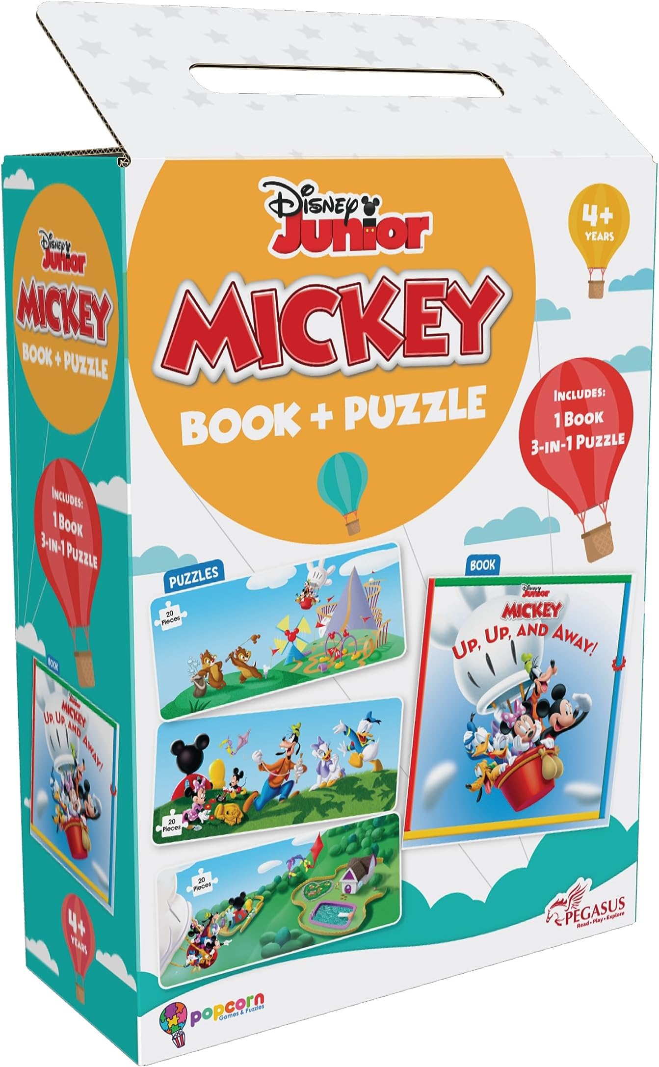 Buy Disney Junior Mickey Book & Puzzles for Kids 4 Years and Above | Up ...